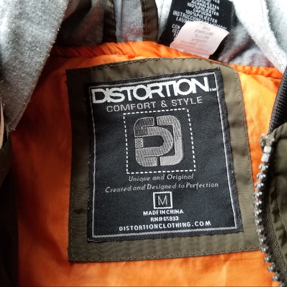 Distortion | Jackets & Coats | Distortion Hooded Jacket Green Size M ...
